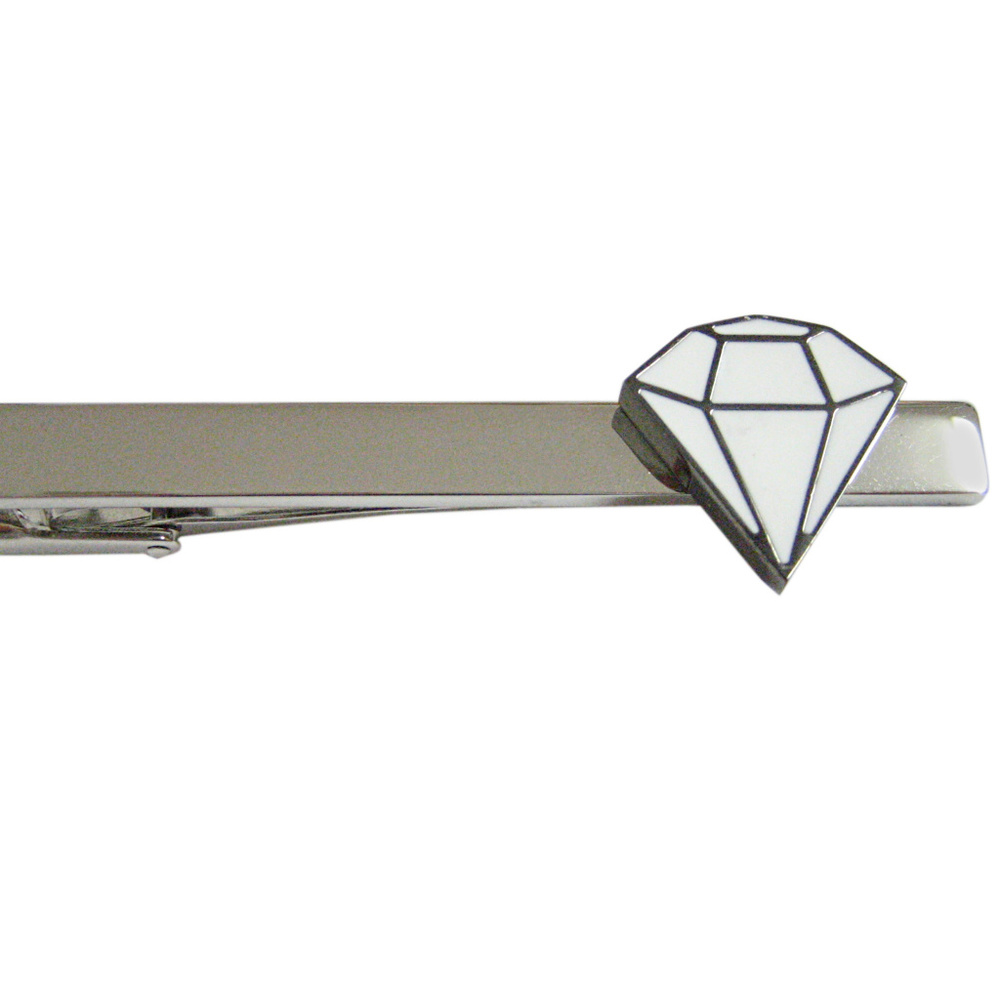 Diamond Outline Square Tie Clip - Gem
